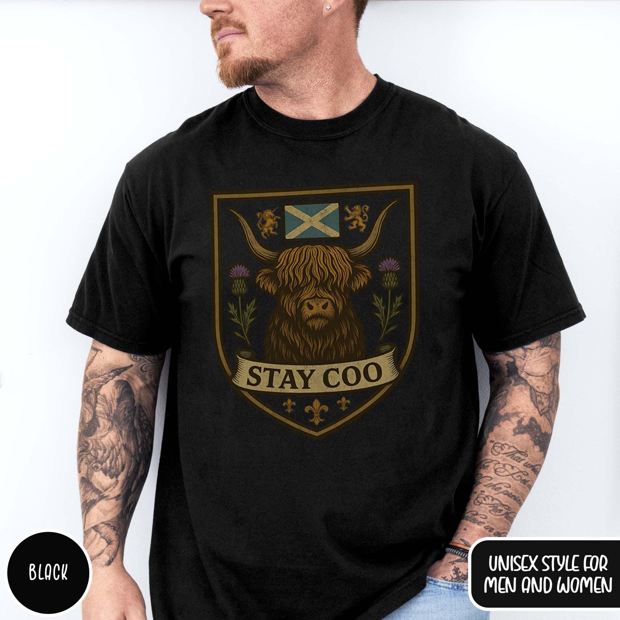 Scottish Pride Highland Coo Cow Shirt Funny Scottish Gift Highlander ...