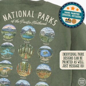 Pacific Northwest National Parks Sweatshirt Outdoors Gift for Parks ...