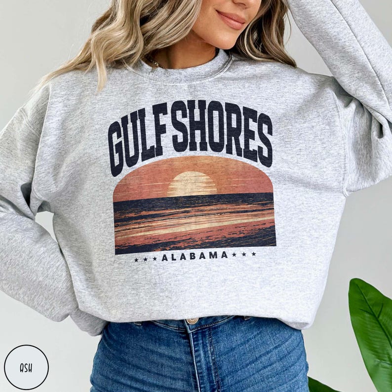 Gulf Shores Alabama Beachy Sweatshirt Alabama Crewneck Bama Shirt ...