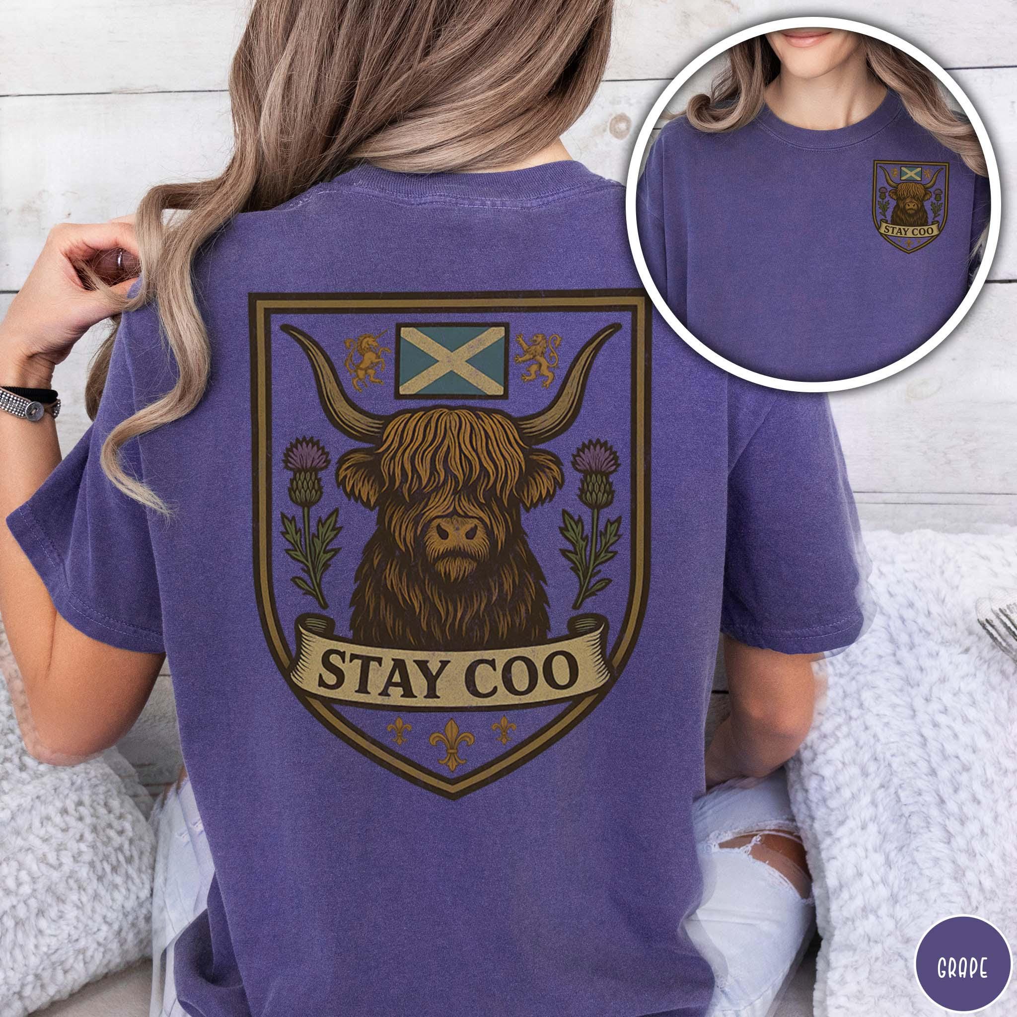 Scottish Pride Highland Coo Cow Shirt Funny Scottish Gift Highlander ...