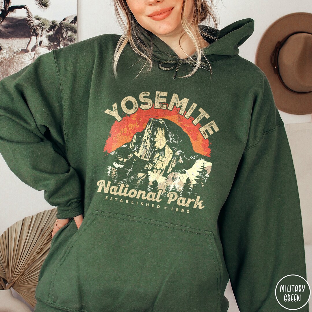 Yosemite Hoodie Yosemite Vintage National Park Hoodie California Hoodie ...