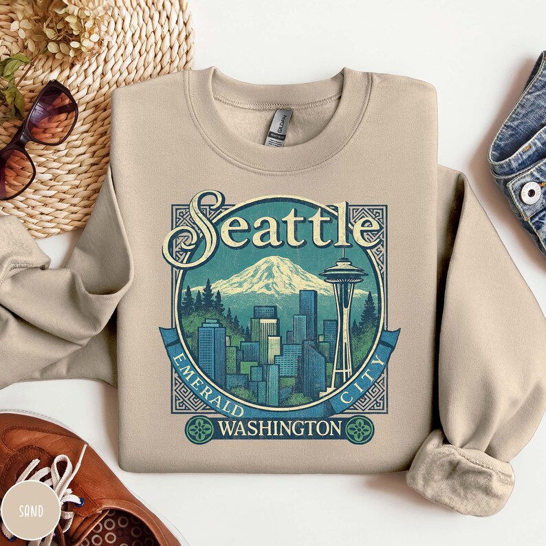 Seattle Sweatshirt PNW Washington State Sweatshirt Pacific Northwest ...