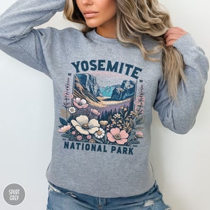 Yosemite Sweatshirt Yosemite National Park Sweater Yosemite Wildflower ...