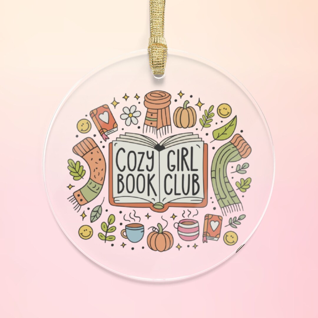 Cozy Girl Book Club Ornament | Cute Girly Fall Autumn Gift | Comfy Cozy ...