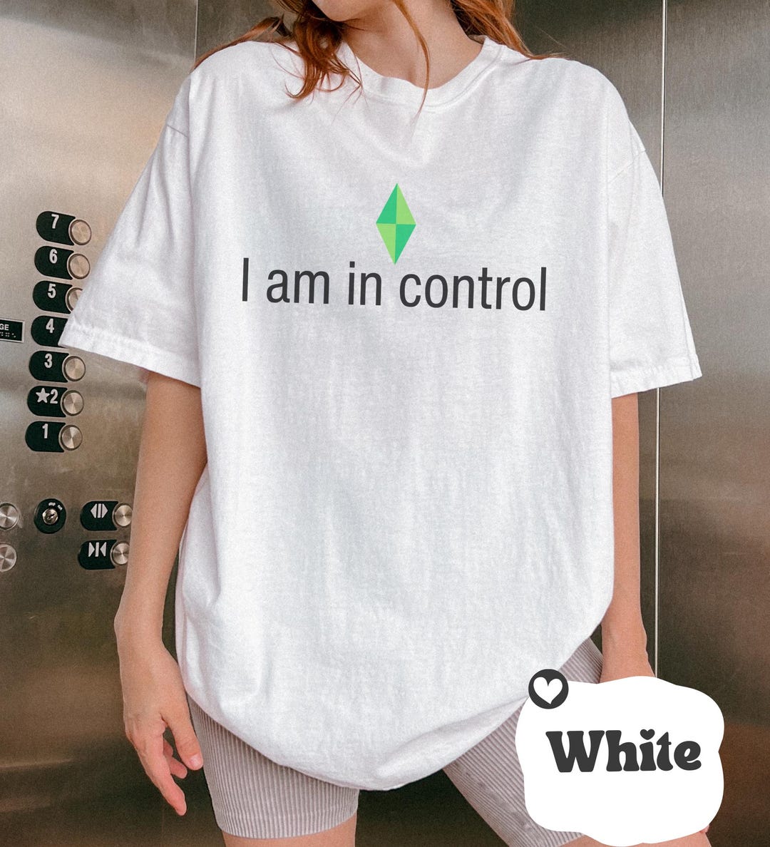 I Am in Control the Sims Inspired Comfort Colors T Shirt, Funny Plumbob ...