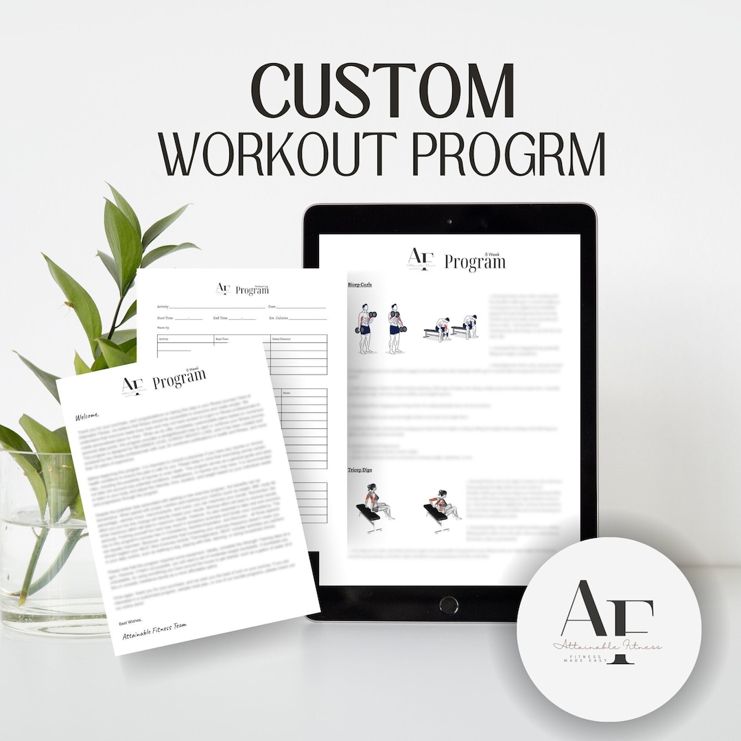 30 Day Custom Fitness Program - Etsy
