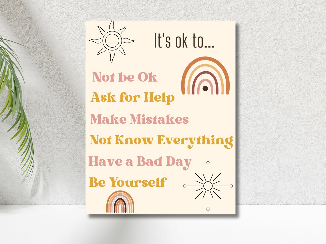 Growth Mindset Classroom Printable Posters, Modern Boho Classroom Decor ...