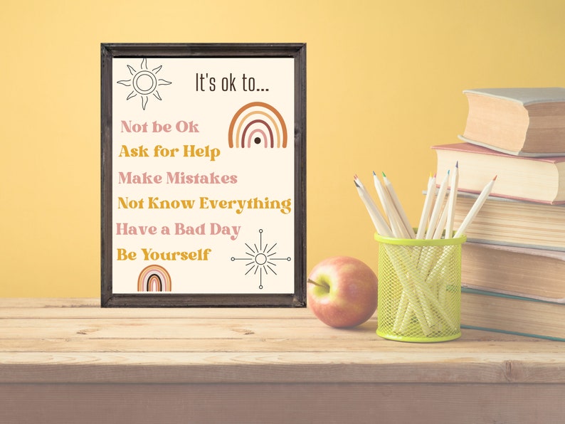 Growth Mindset Classroom Printable Posters, Modern Boho Classroom Decor ...