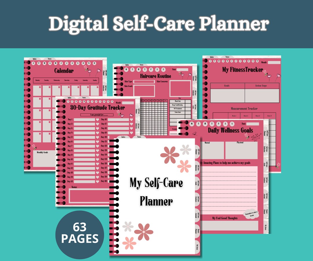 Self Care Planner, Digital Planner, Self Care Journal, Gratitude ...