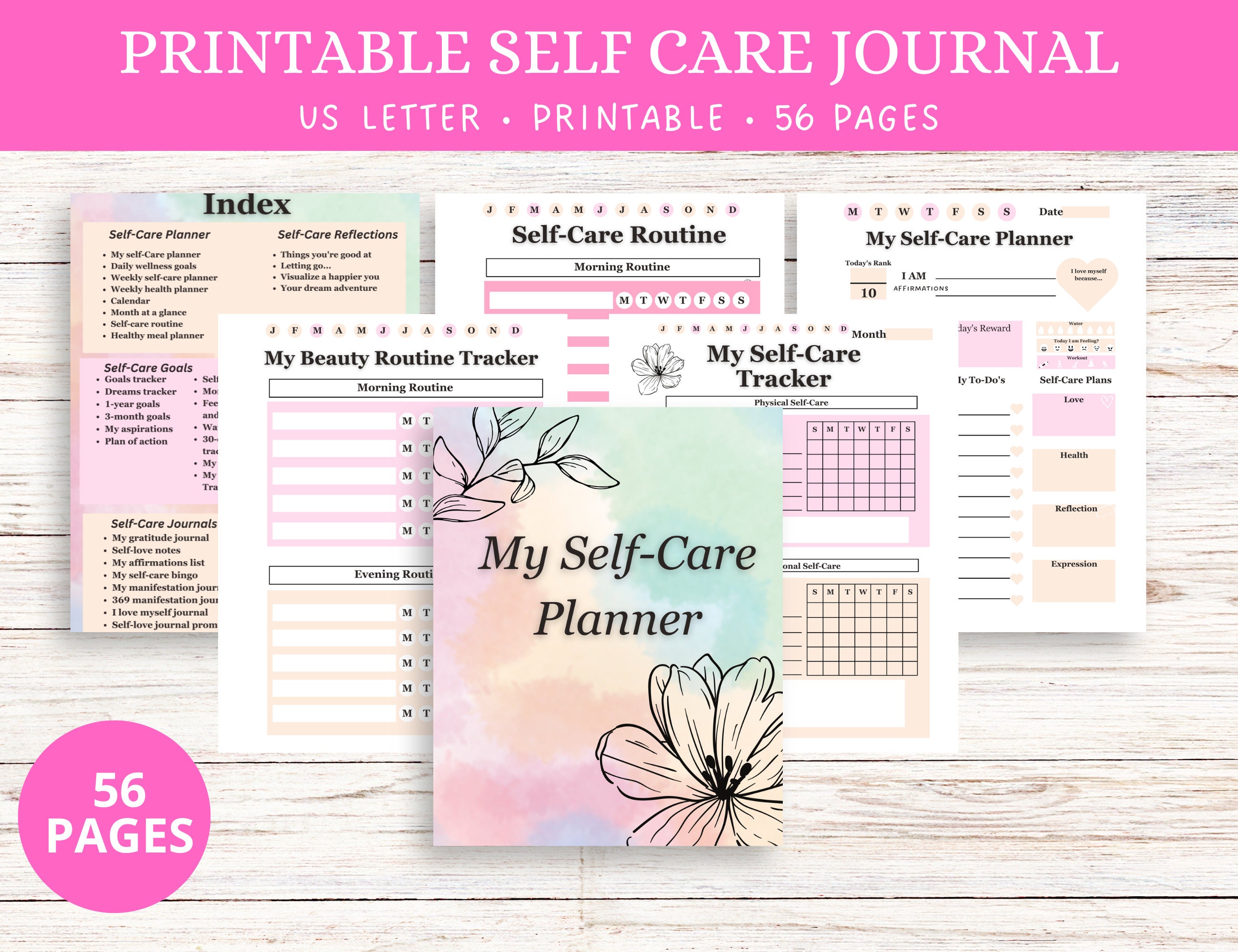 Planificador de autocuidado imprimible, lista de verificación de ...