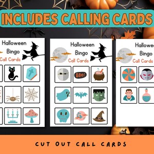 Printable Halloween Bingo, Halloween Party Game, Halloween Activity ...