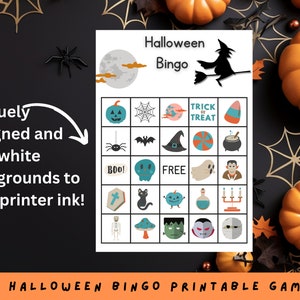 Printable Halloween Bingo, Halloween Party Game, Halloween Activity ...