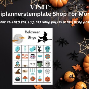 Printable Halloween Bingo, Halloween Party Game, Halloween Activity ...