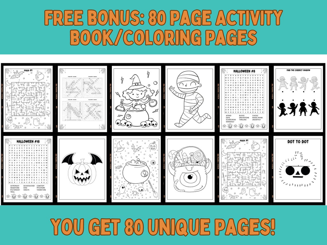 Printable Halloween Bingo, Halloween Party Game, Halloween Activity ...