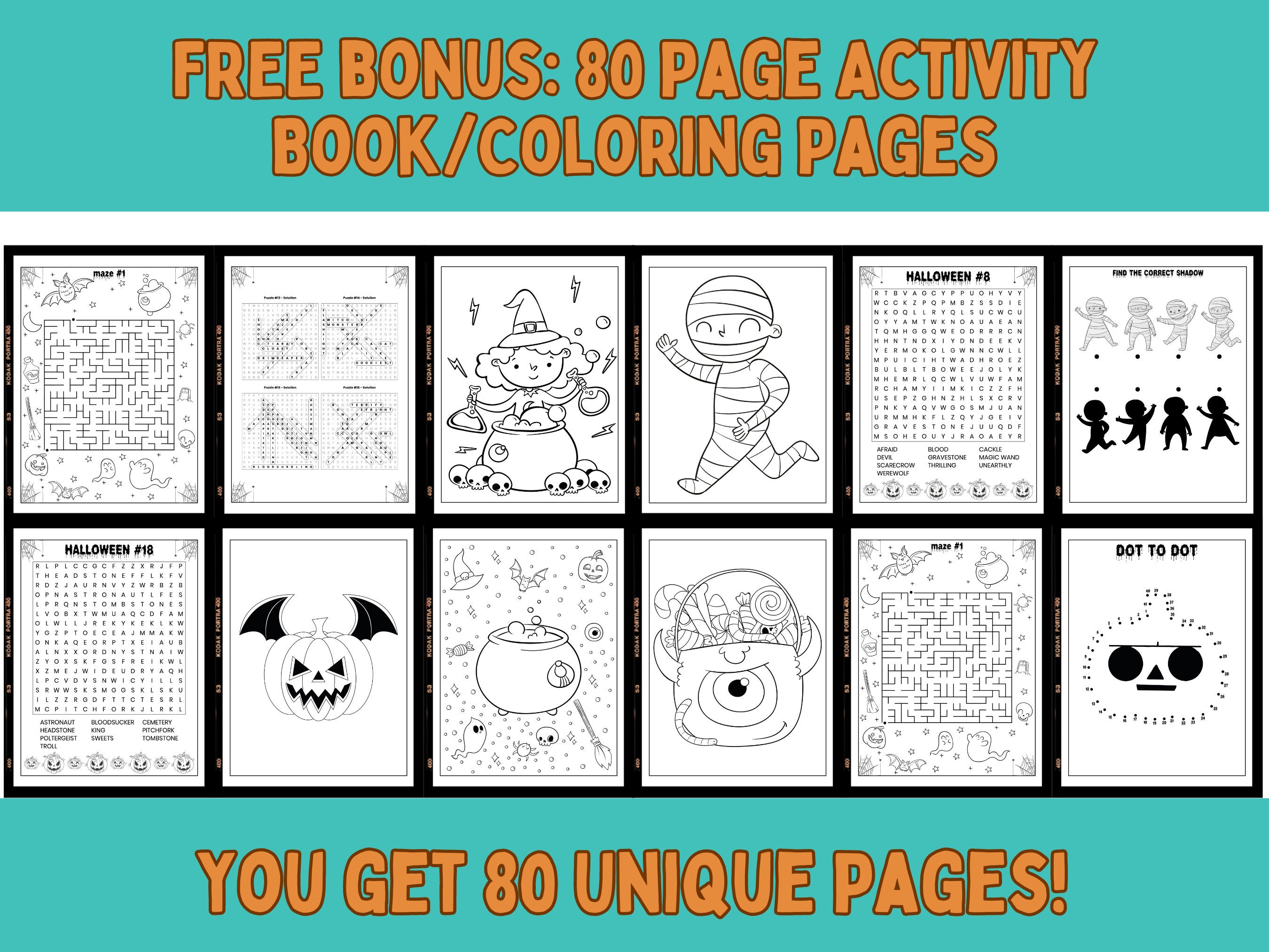 Printable Halloween Bingo, Halloween Party Game, Halloween Activity ...