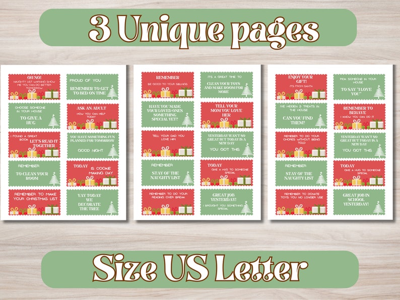 ELF Notes, Printable, Christmas, Elf Printables, Printable Card ...
