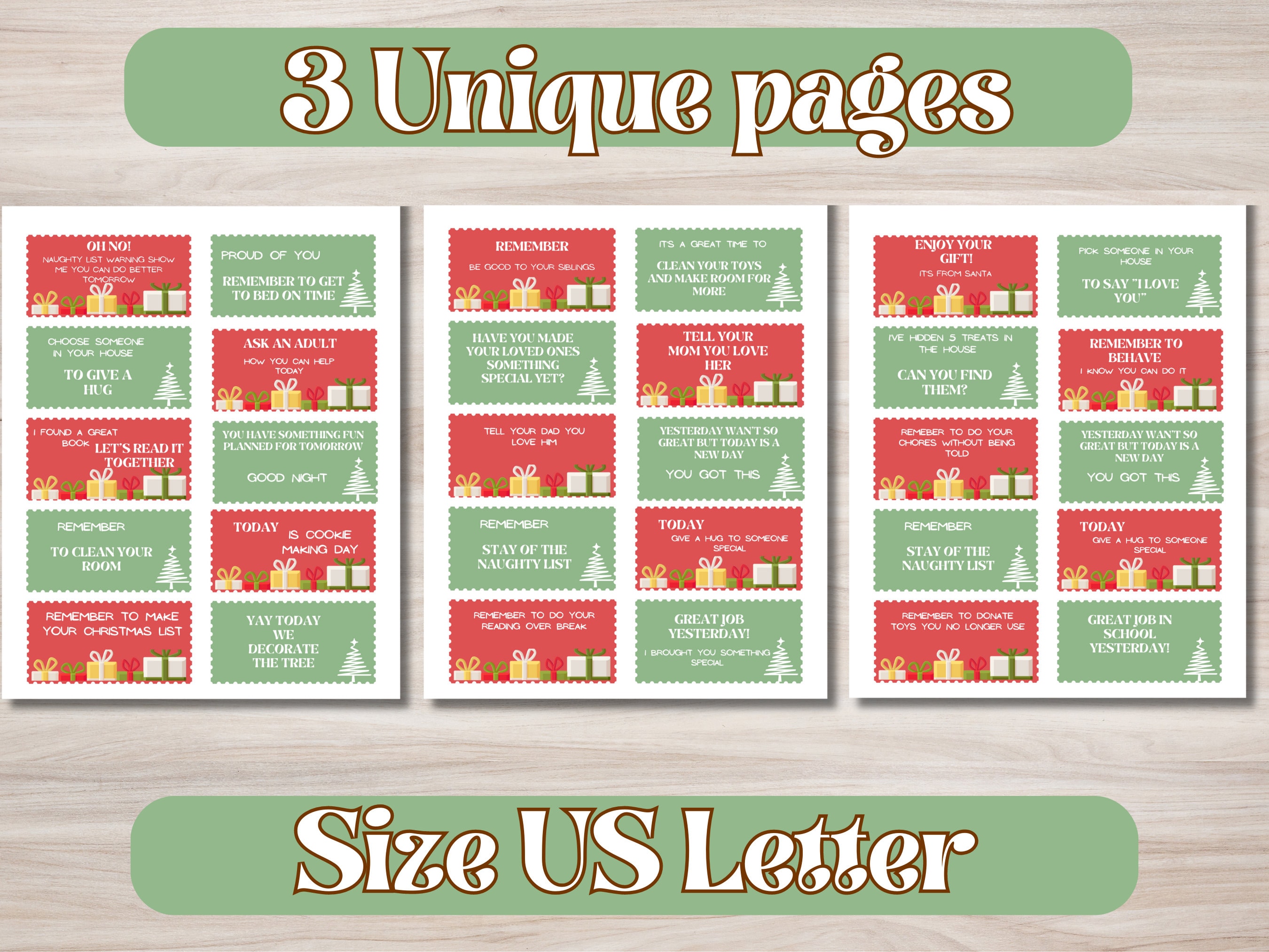 ELF Notes, Printable, Christmas, Elf Printables, Printable Card ...