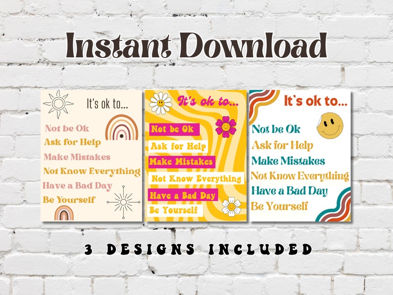 Growth Mindset Classroom Printable Posters, Modern Boho Classroom Decor ...