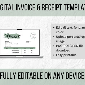 Editable Invoice & Receipt Canva Template Bundle Invoice - Etsy