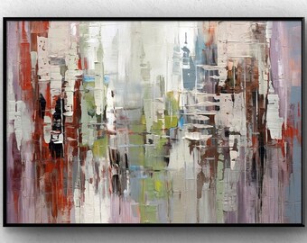 Large Colorful Abstract Painting Texture Abstract Painting Colorful ...