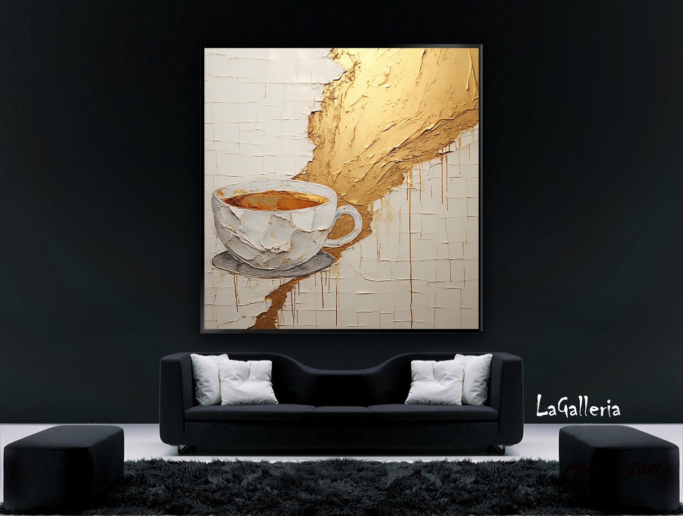 Coffee Shop Wall Art / Coffee Art Painting / Colorful Coffee Canvas Art ...