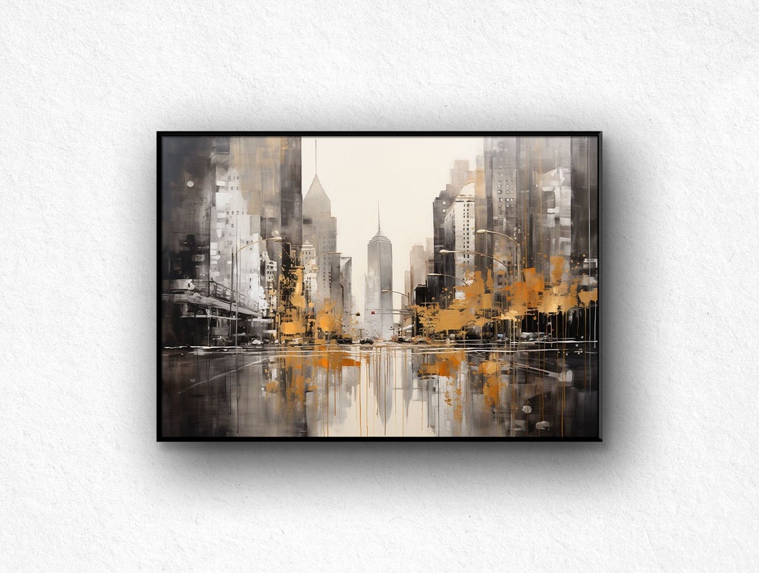 Large New York City Landscape Painting, Large Urban Art Painting, Urban ...