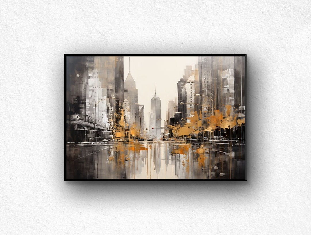 Large New York City Landscape Painting, Large Urban Art Painting, Urban ...