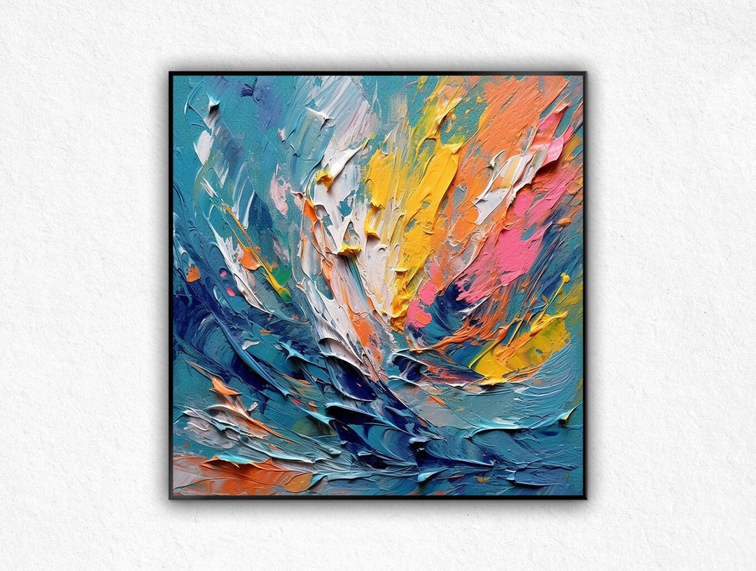 Colorful Abstract Oil Painting on Canvas Vibrant Art Abstract Fine Art ...
