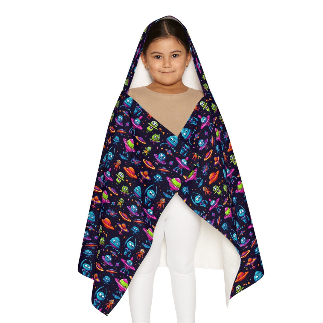 Alien Kids Hooded Towel, Kids Space Hooded Towel, Gifts for Kids, Space ...