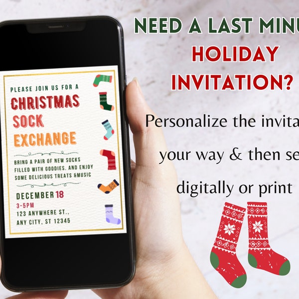 Sock Exchange Invitation - Etsy