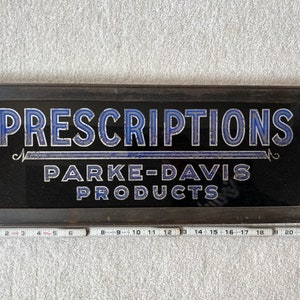 Rare Parke Davis Reverse Painted Glass Advertising Sign - Etsy