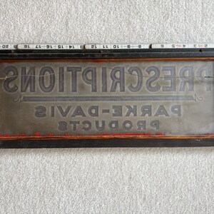 Rare Parke Davis Reverse Painted Glass Advertising Sign - Etsy