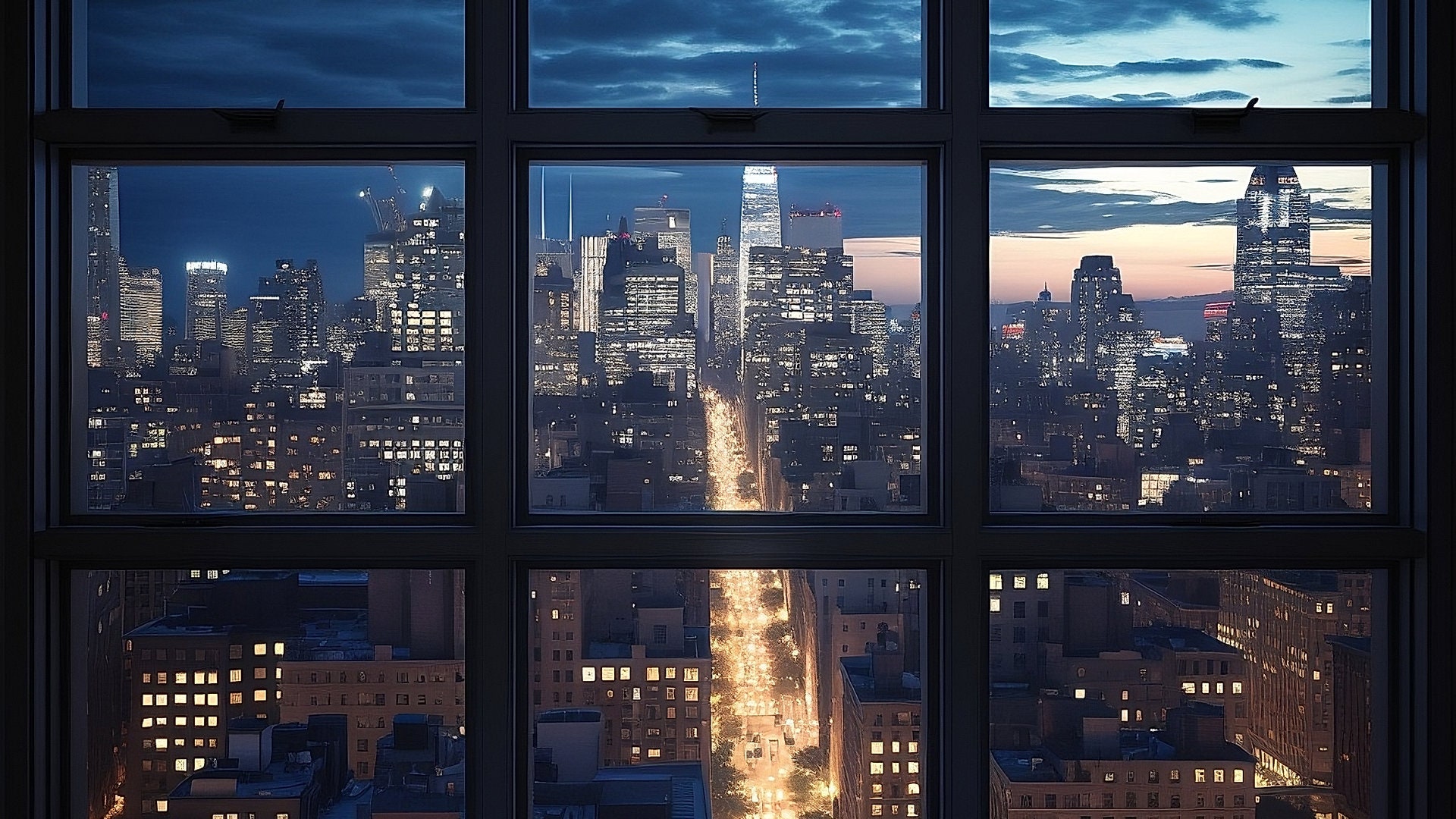 Night | City Lights | Clean | Virtual Zoom Background | Microsoft Teams ...