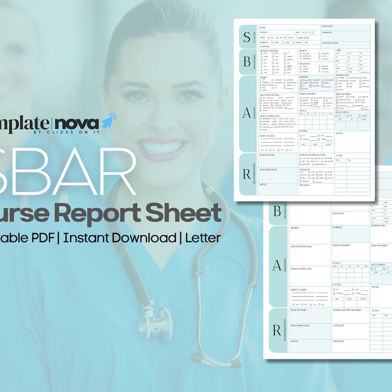 Sbar Nurse Report Sheet - Etsy