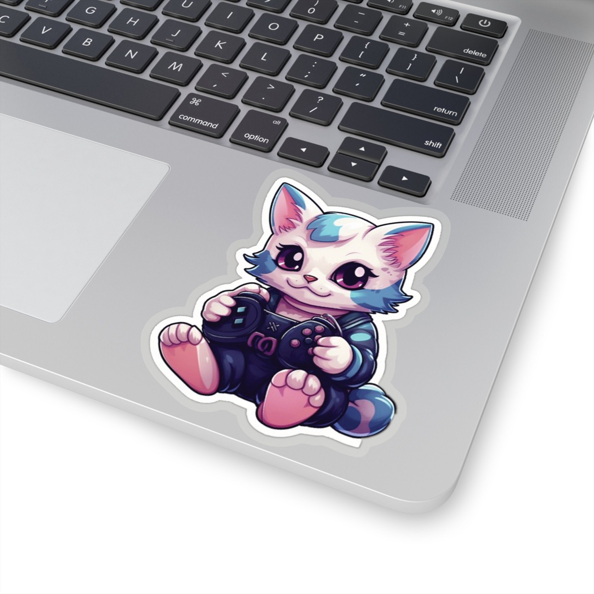 Cute Cat Gamer Sticker - Etsy