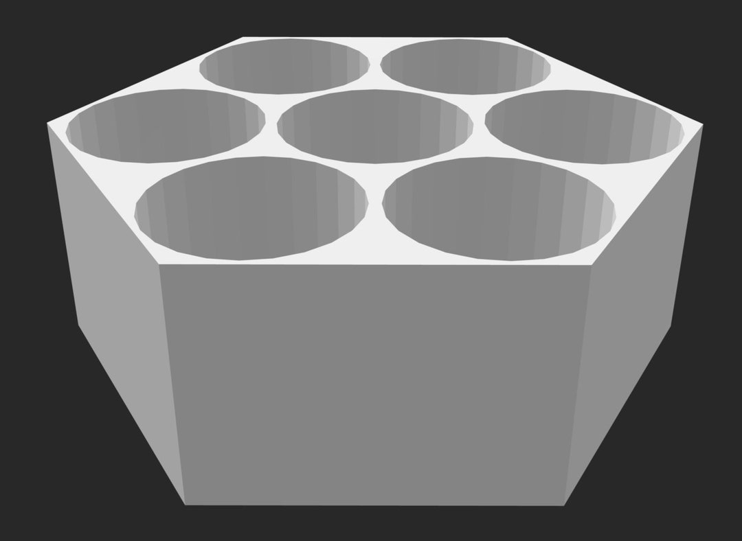 3D Print Hexagonal Dice Container circular Compartments - Etsy