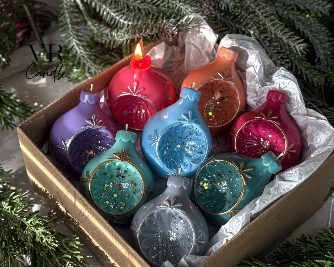 Vintage Style Reflector Christmas Candle: Handmade Holiday Decor - Etsy