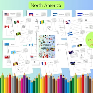 America and Oceania Flags Coloring Printable Pages | 63 America and ...