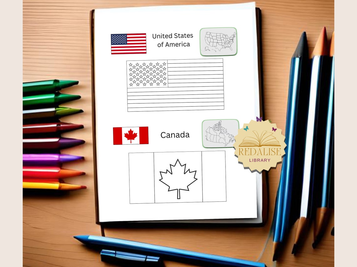 World Flags Coloring Printable | 211 Flags of the World Coloring ...
