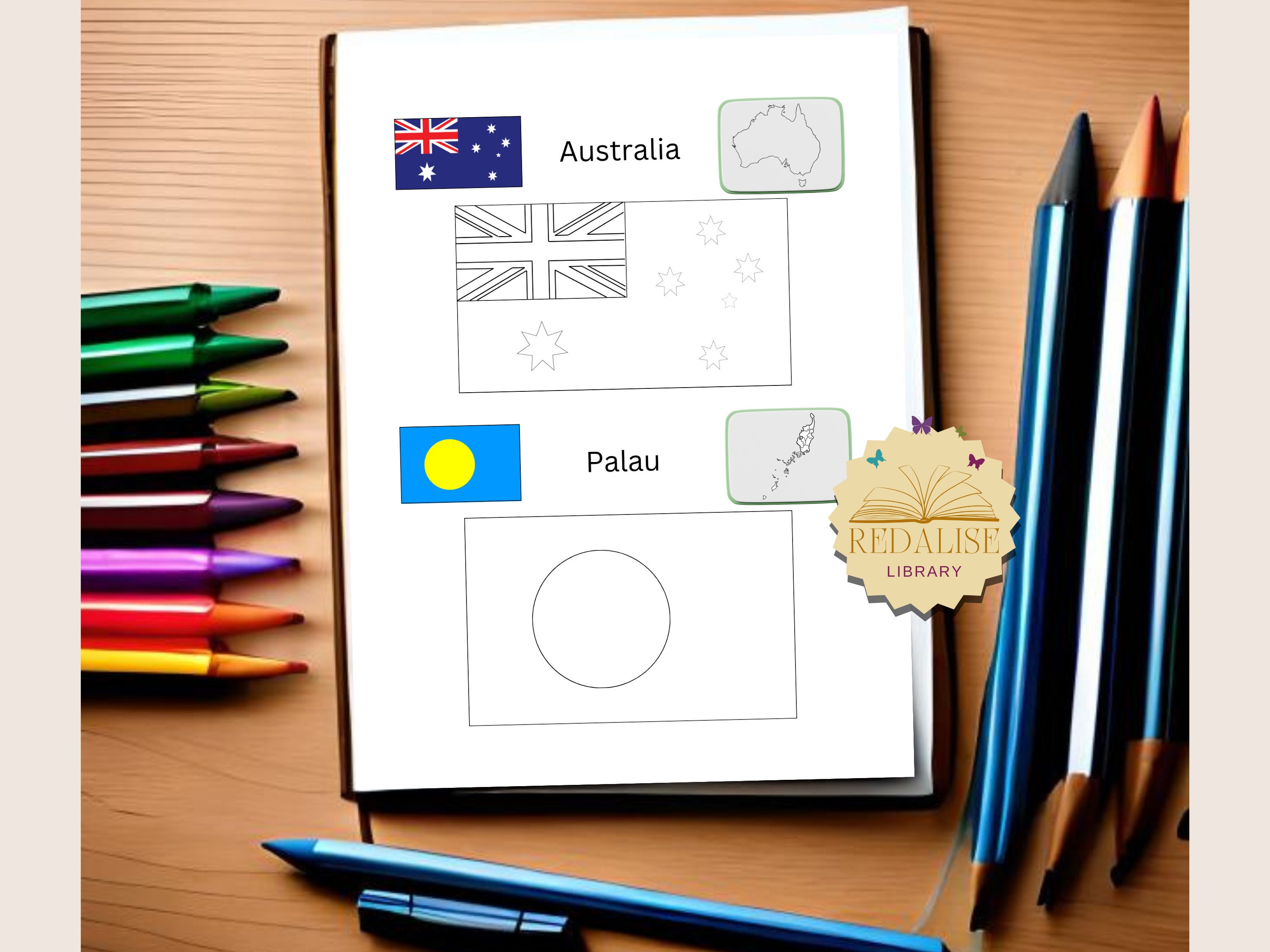 World Flags Coloring Printable | 211 Flags of the World Coloring ...