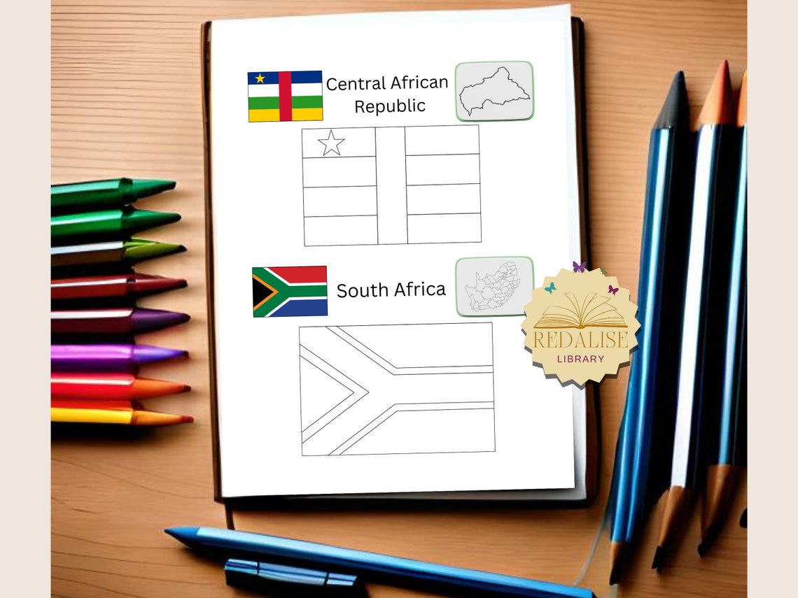 World Flags Coloring Printable | 211 Flags of the World Coloring ...