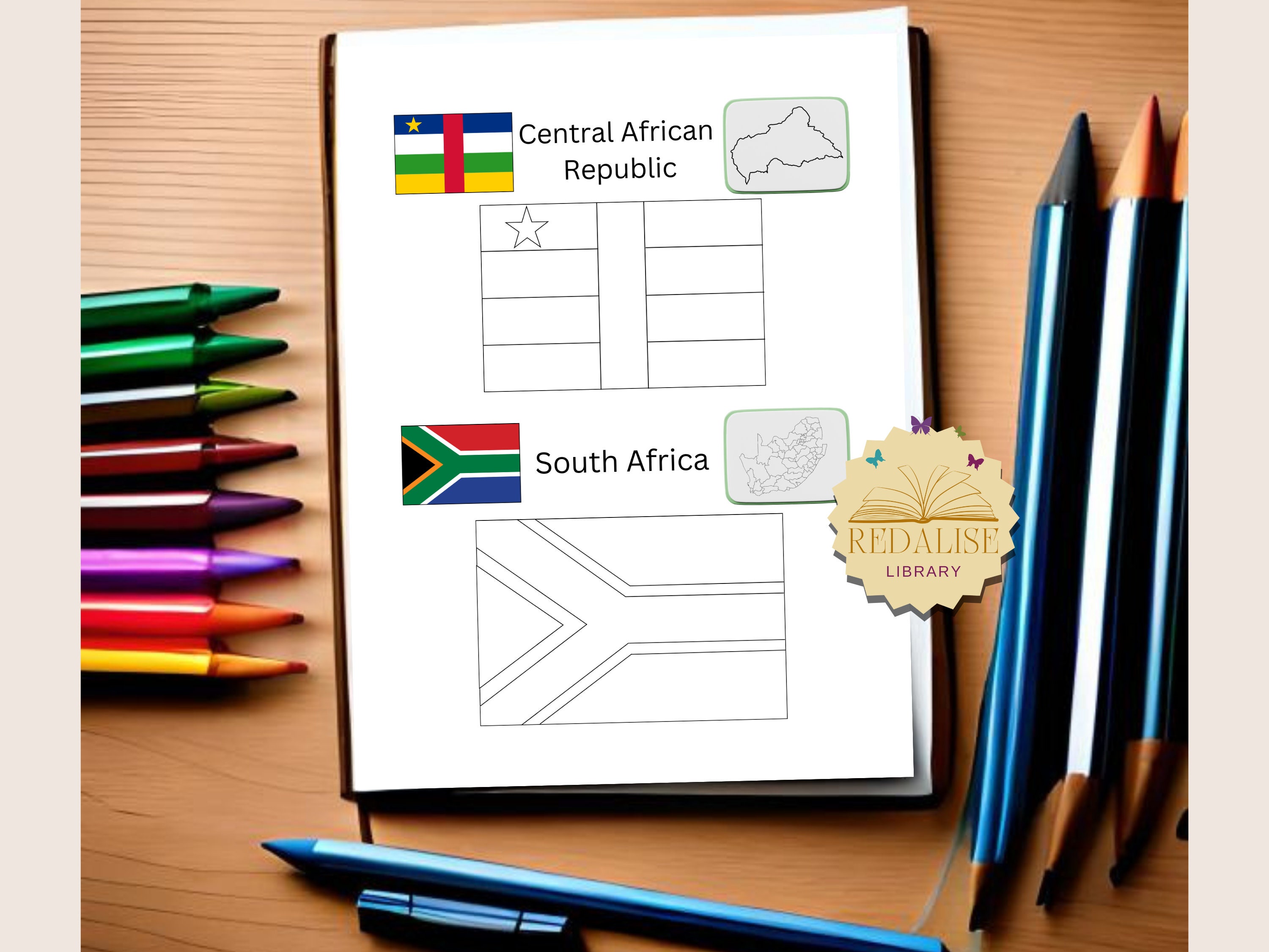 World Flags Coloring Printable | 211 Flags of the World Coloring ...