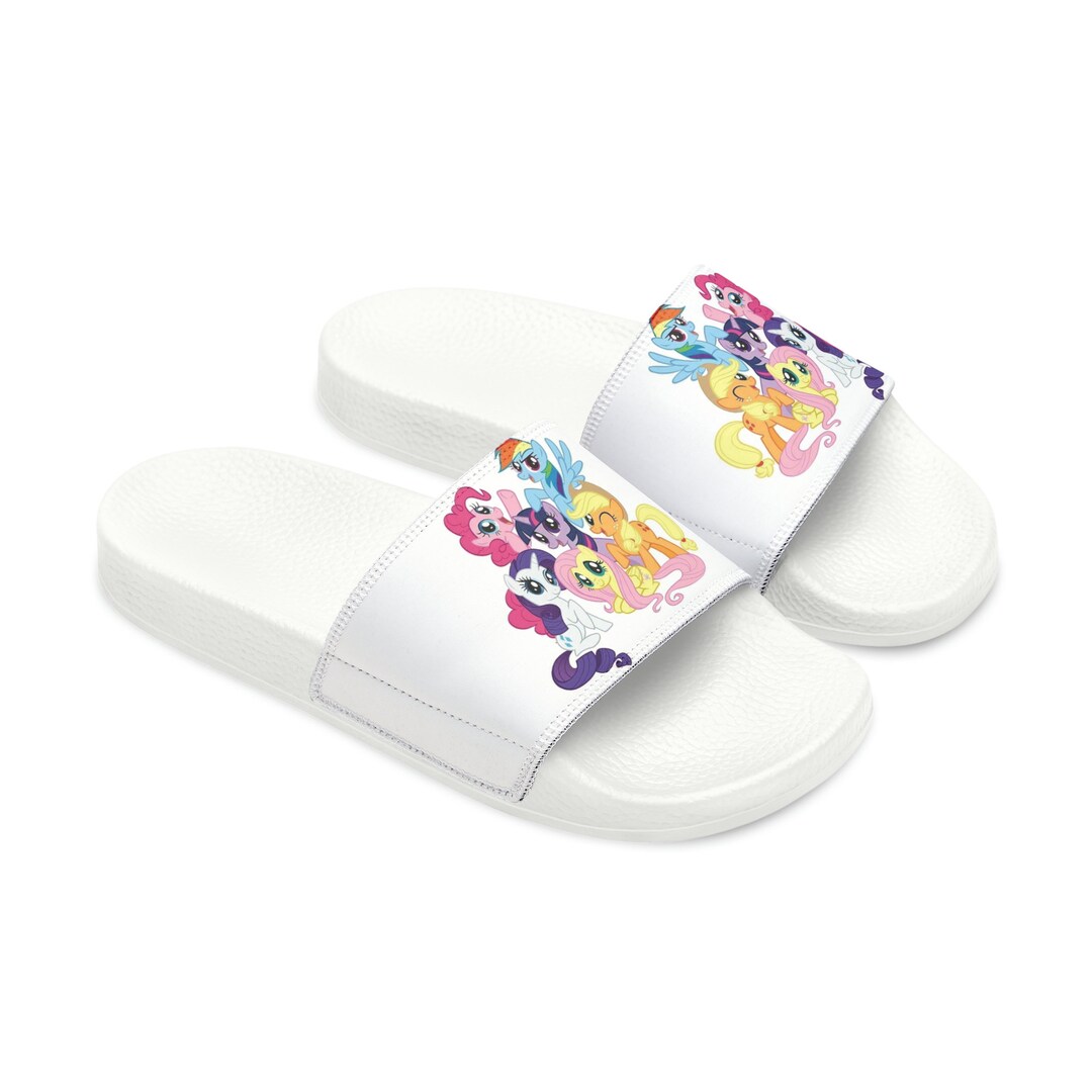Youth Slide Sandals My Little Pony Design white & Black - Etsy