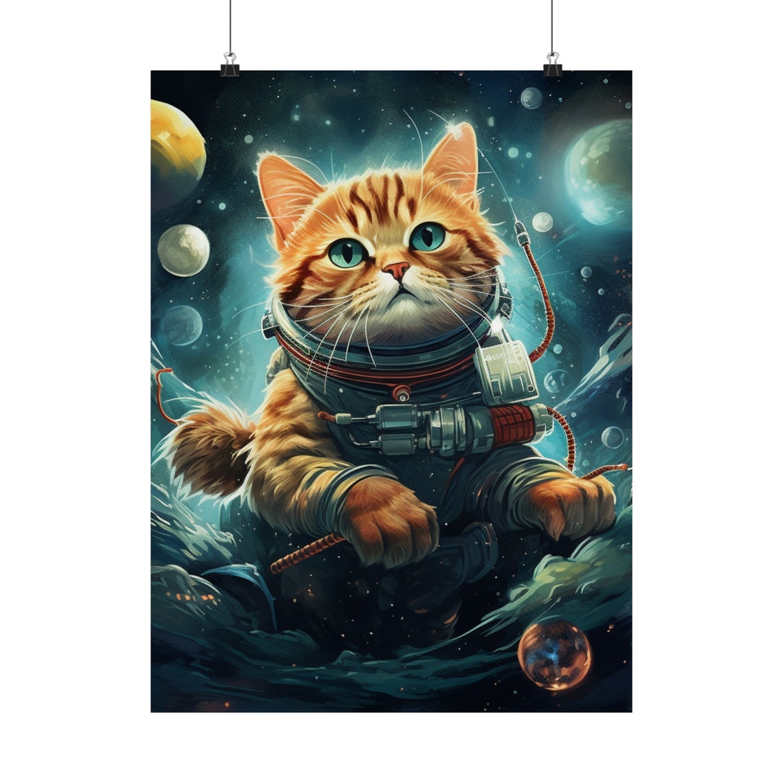 Cool Cat Posters, Space Cat Poster, Cat Poster for Cat Household - Etsy