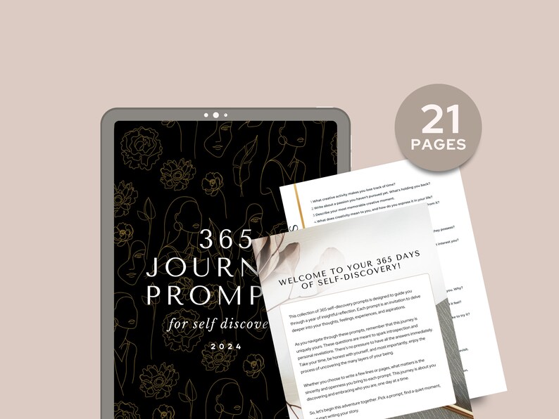 365 Journal Prompts for Self-care and Healing - Daily Digital Journal ...