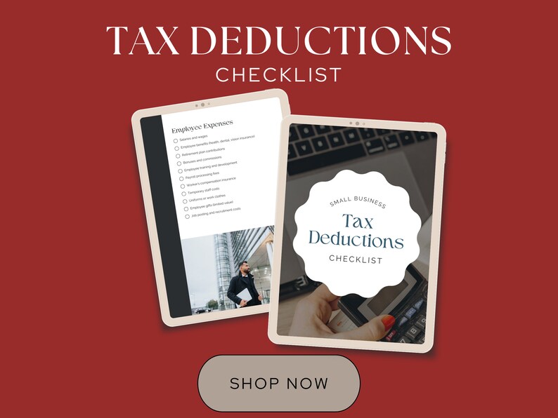 Ultimate Tax Deductions Checklist for Small Business: Tax Write-off ...