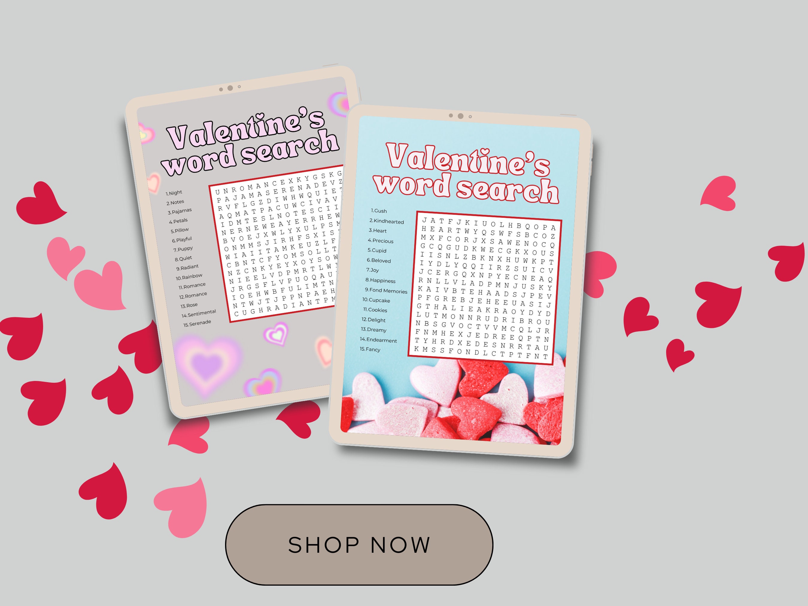 Valentine's Day Word Search: Instant Download, Perfect for School ...