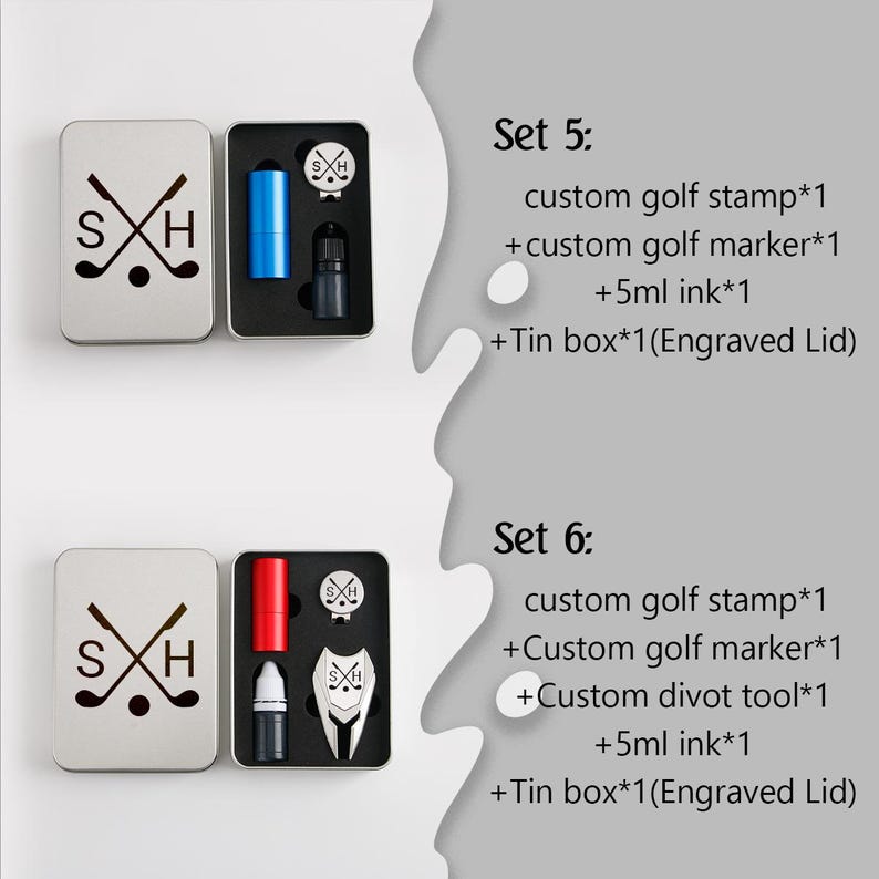 Custom Golf Ball Stamp, Golf Ball Markers, Personalized Golf Stamps ...