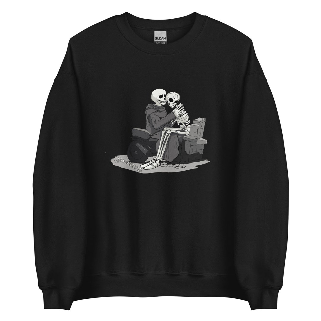 Reaper's Embrace: Grim Reaper Graphic Design Sweater Skull Design ...