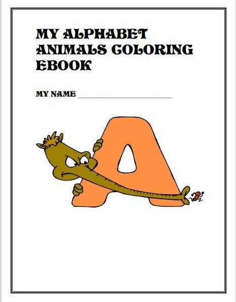 Animal ABC Adventures Coloring Book DIY Coloring Pages Digital Download ...
